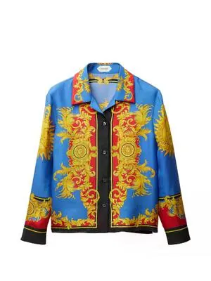 Versace Printed Silk Twill Shirt