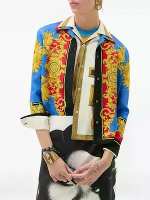 Versace Printed Silk Twill Shirt
