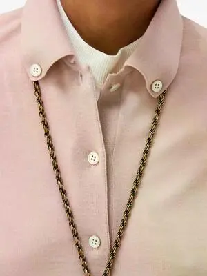 Versace Embroidered Wool Knit Cardigan