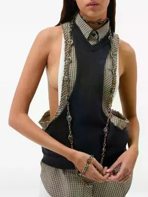 Versace Cotton-cashmere Knit Tank Top
