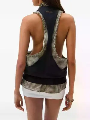 Versace Cotton-cashmere Knit Tank Top