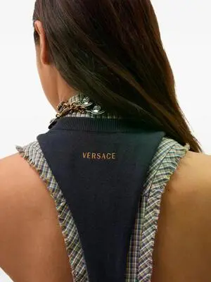 Versace Cotton-cashmere Knit Tank Top