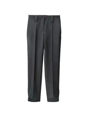 Versace Wool-mohair Formal Trousers - Grey