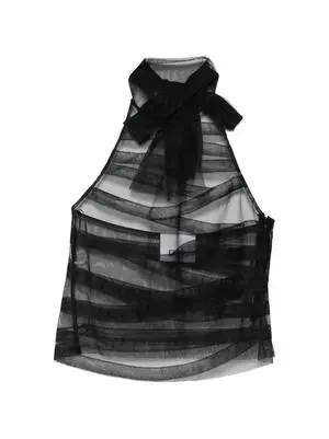 Erika Cavallini Striped Bow Top