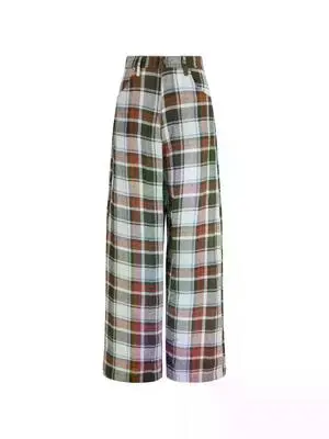 MARBELL Courtney Plaid Trousers - Green