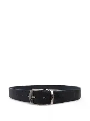 DOUCAL'S Calf Leather Belt - Black
