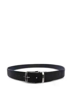 DOUCAL'S Calf Leather Belt - Black