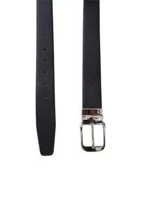 DOUCAL'S Calf Leather Belt - Black