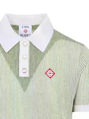 Casablanca Striped Polo Shirt