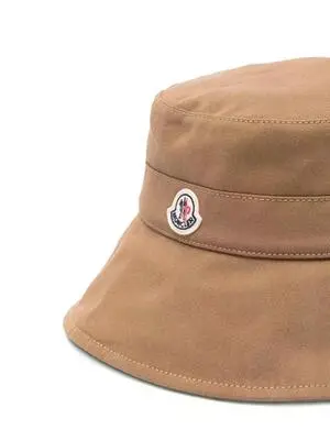 Moncler Logo-patch Bucket Hat - Neutrals