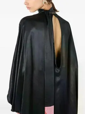 MARINE SERRE Silk Maxi Dress With Scarf Detail