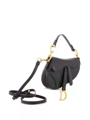 Dior Saddle Handbag With Strap - Black