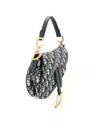 Dior Saddle Handbag Oblique Canvas Mini Shoulder Bag - Blue