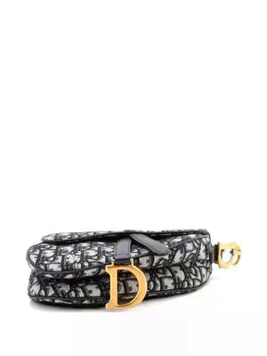 Dior Saddle Handbag Oblique Canvas Mini Shoulder Bag - Blue
