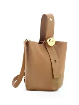 Loewe Pebble Leather Bucket Bag - Brown