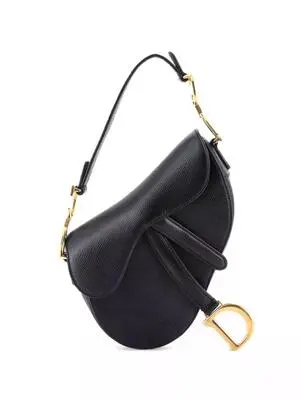 Dior Saddle Handbag Leather Mini Shoulder Bag - Black
