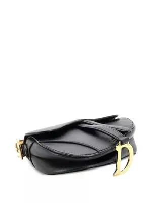 Dior Saddle Handbag Leather Mini Shoulder Bag - Black