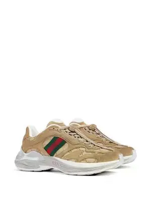 Gucci Gg-monogram Leather Sneakers
