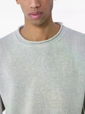 MOOS STUDIO Ribbed Knit Crewneck Sweater