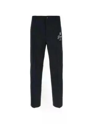Gucci Print-detail Cotton Trousers