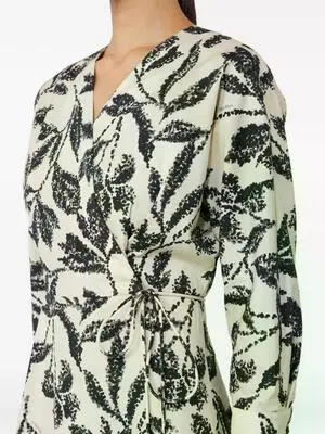 Max Mara Floral-print Midi Dress - Neutrals