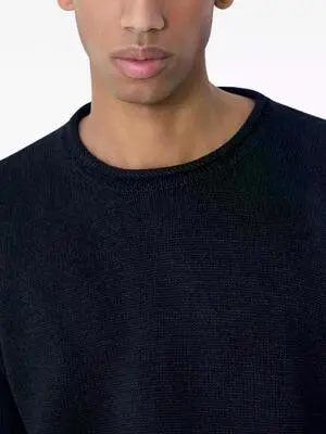 MOOS STUDIO Ribbed Crew-neck Sweater