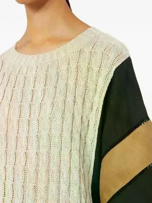 Max Mara Cable-knit Crew-neck Sweater