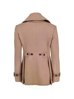 Aquilano.Rimondi Double-breasted Coat With Fringed Hem
