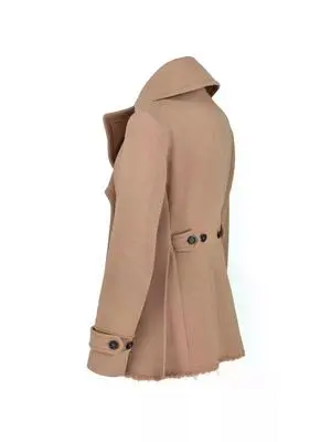 Aquilano.Rimondi Double-breasted Coat With Fringed Hem