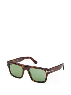 TOM FORD Cyrus Tortoiseshell Pattern Square Frame Sunglasses - Brown
