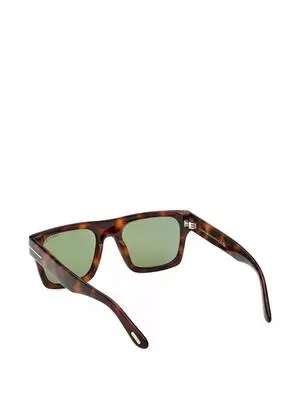 TOM FORD Cyrus Tortoiseshell Pattern Square Frame Sunglasses
