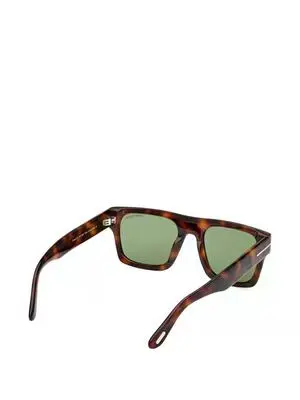 TOM FORD Cyrus Tortoiseshell Pattern Square Frame Sunglasses