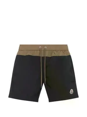 Moncler Two-tone Swim Shorts - Black