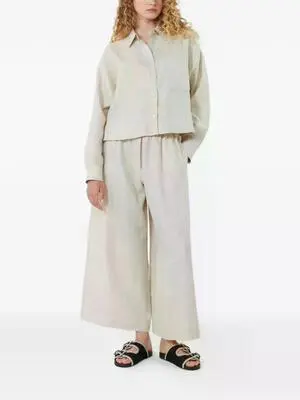 Max Mara Pocket-detail Linen Shirt - Neutrals
