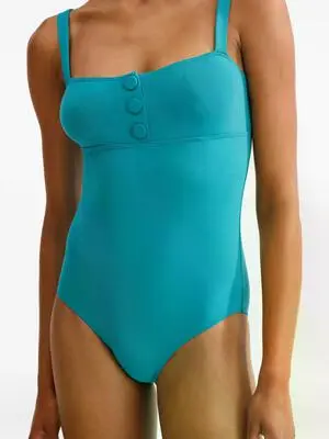 ERES Dahabiya Button-embellished Swimsuit - Blue