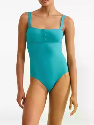 ERES Dahabiya Button-embellished Swimsuit - Blue