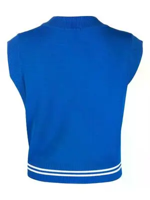 AUTRY Logo-embroidered Knitted Top