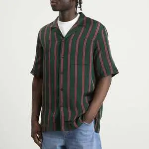 Dries Van Noten Fluid Striped Viscose Silk Shirt
