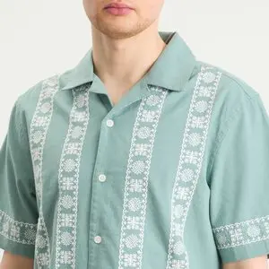 WAX LONDON Didcot Placement Border Vacation Shirt