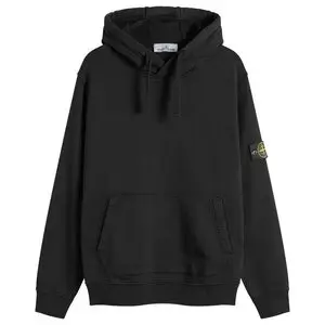 Stone Island Garment Dyed Hoodie - Black