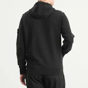 Stone Island Garment Dyed Hoodie - Black