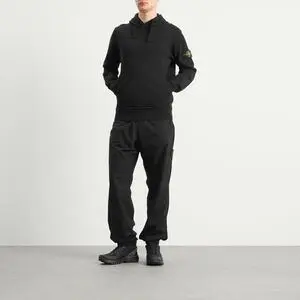 Stone Island Garment Dyed Hoodie - Black