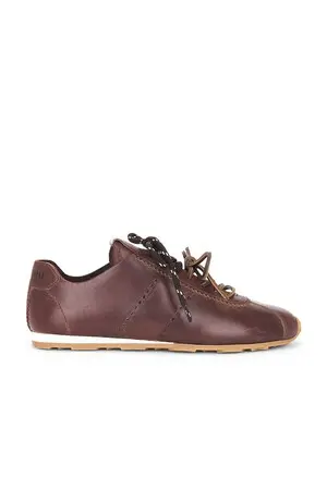 Miu Miu Plume Vitello Old Sneaker - Caffe
