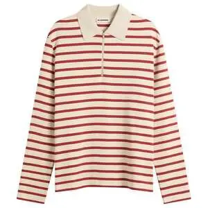 JIL SANDER Stripe Long Sleeve Polo