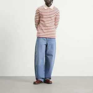 JIL SANDER Stripe Long Sleeve Polo