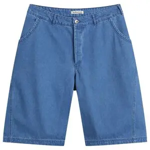 You Must Create 90's Denim Twisted Shorts - Indigo