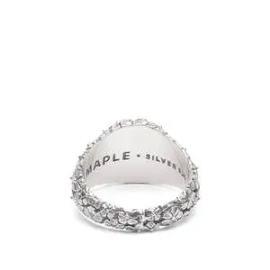 MAPLE Floral Oval Signet Ring