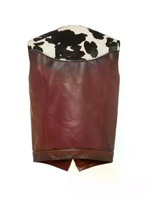 Dsquared2 Cow-print Leather Gilet