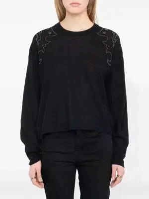 Zadig&Voltaire Swapy Cashmere Sweater With Embellished Detailing