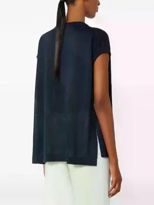 Max Mara Ghianda V-neck Knitted T-shirt - Blue